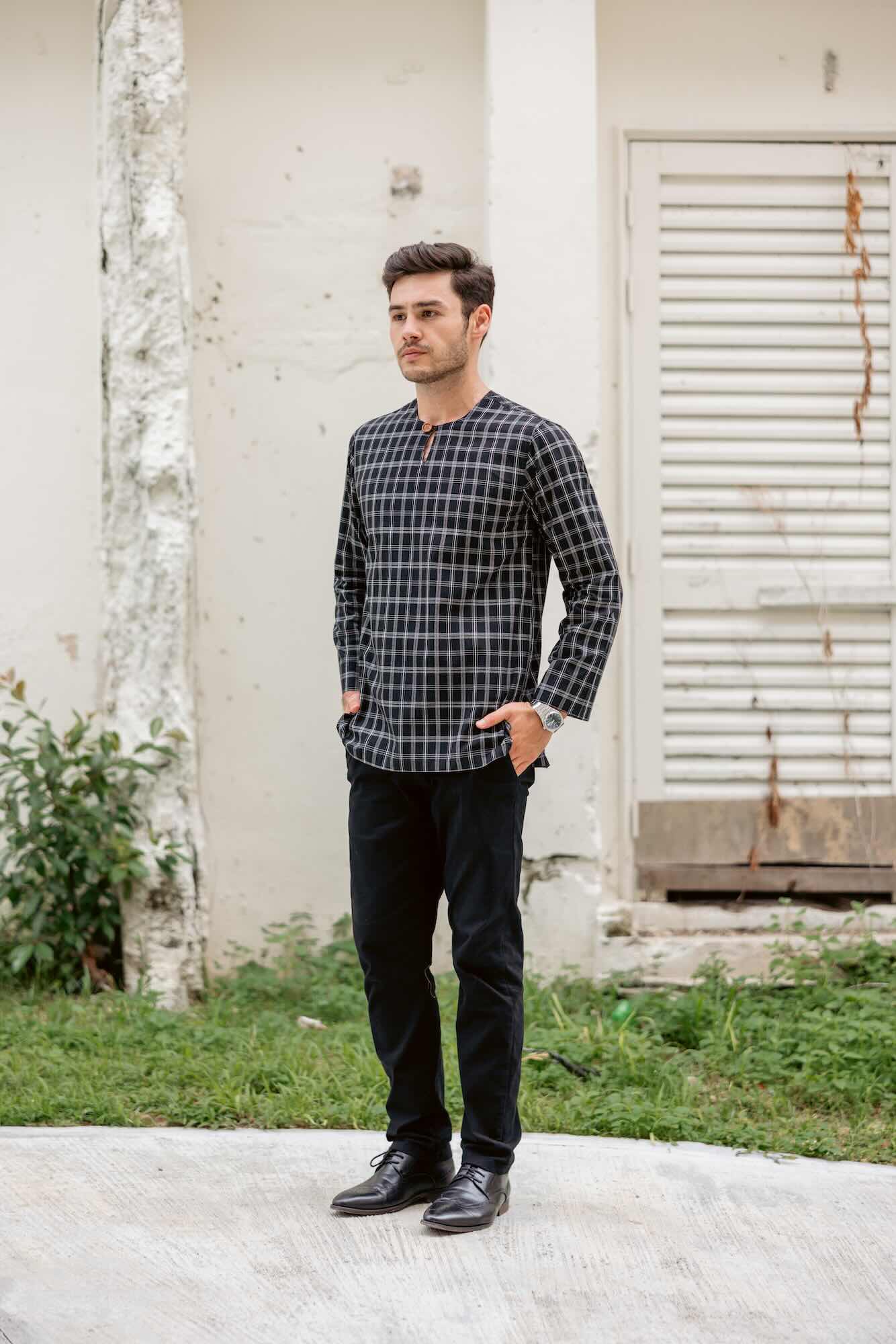 Kurta Hamid - Black White Plaid - True Colors