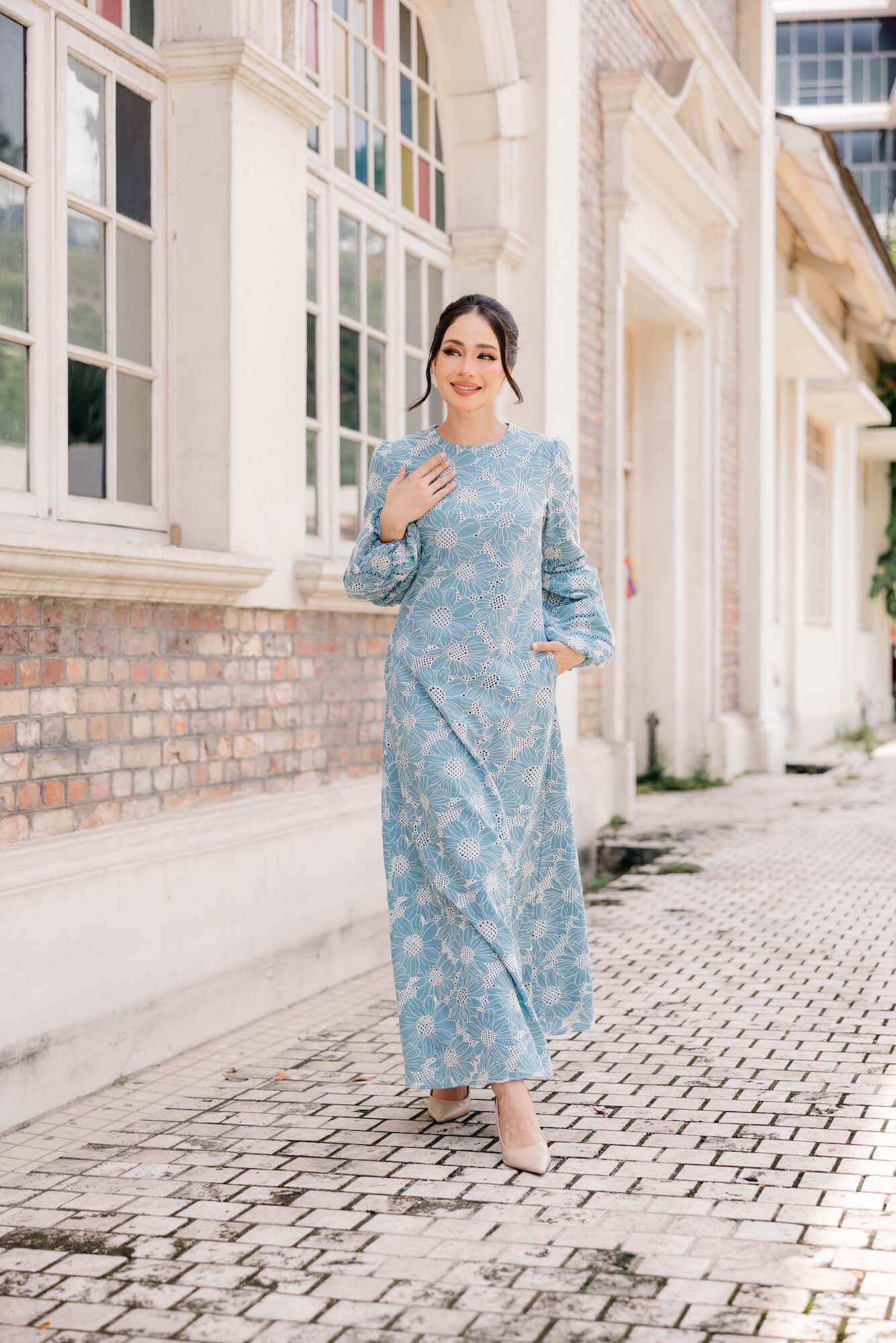 Nyla Dress - Blue - True Colors